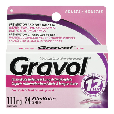 Buy Gravol Immediate Release & Long Acting Caplets at Well.ca | Free ...