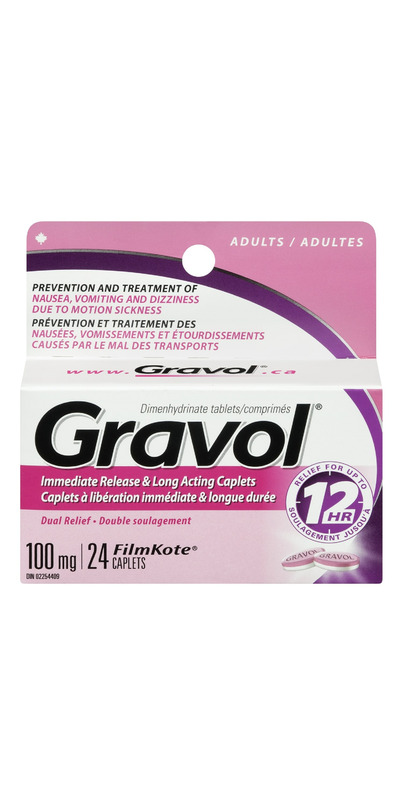 Buy Gravol Immediate Release & Long Acting Caplets at Well.ca | Free ...