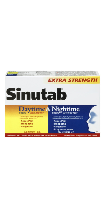 Buy Sinutab Sinus Extra Strength Daytime & Nightime Convenience Pack at ...