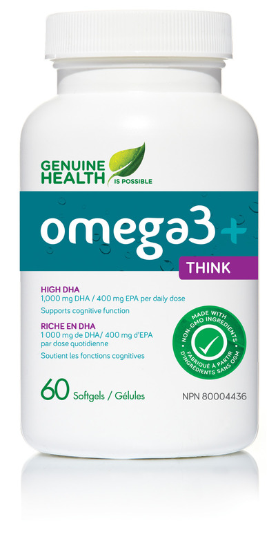 Buy Genuine Health Omega3+ Think at Well.ca | Free Shipping $35+ in Canada
