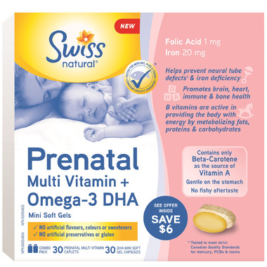 Buy Swiss Natural Prenatal Multi + Omega DHA Combo Pack at Well.ca ...