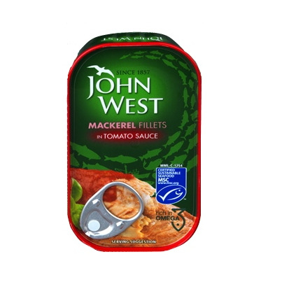 Buy John West Mackerel Fillets In Tomato Sauce 125 g Online in Canada ...