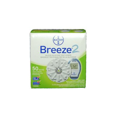 Buy Bayer Breeze 2 Test Strips Box of 50 Online in Canada | FREE Ship $29+