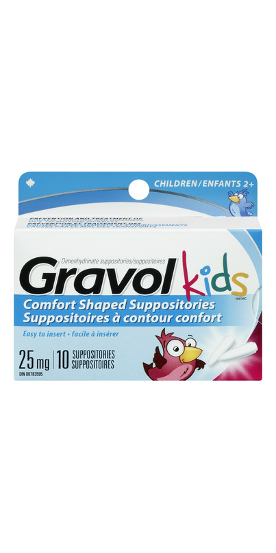 Buy Gravol Kids Comfort Shaped Suppositories at Well.ca | Free Shipping ...